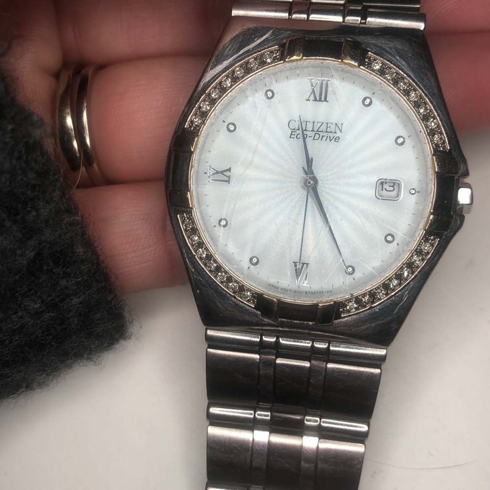 Silver & Diamond Citizen Eco-Drive Watch - Gem